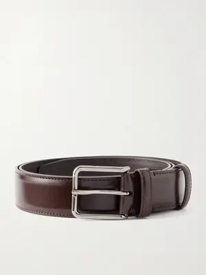 Loro Piana 3.2cm Monterey Leather Belt - Brown