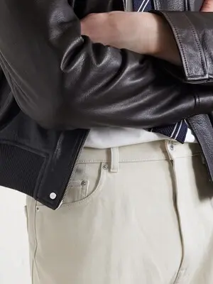 Dunhill Tapered Cotton-blend Twill Trousers - Neutrals