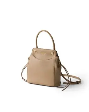 Prada Mini Leather Handbag - Neutral
