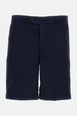 TELA GENOVA Damask Chino Bermuda Shorts Blu