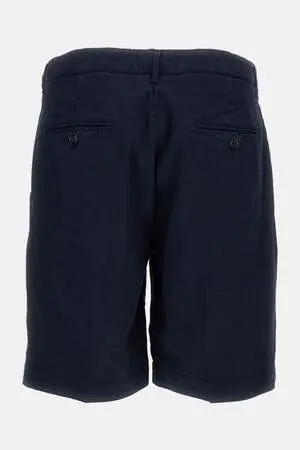 TELA GENOVA Damask Chino Bermuda Shorts - Blue