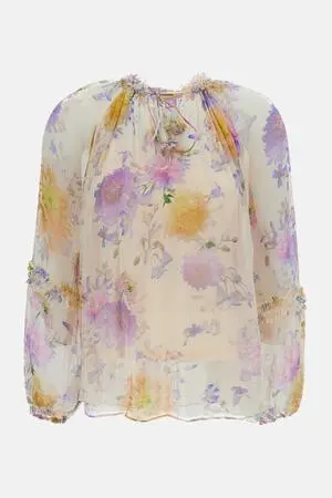 Zimmermann Luna Ruffled Blouse - Multicolor