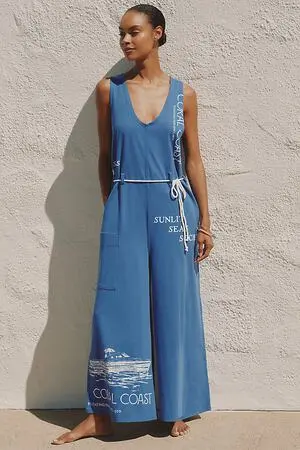 CELANDINE Knit Jumpsuit - Blue