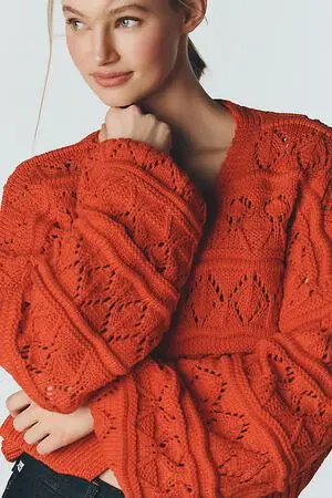 Maeve Chunky Tape Yarn Cardigan Sweater