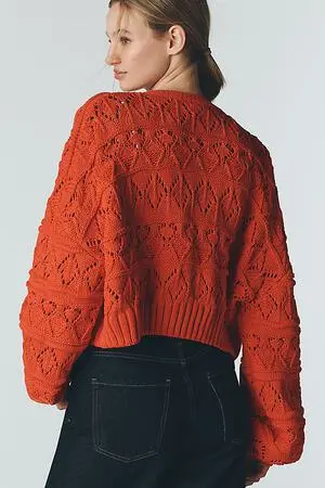 Maeve Chunky Tape Yarn Cardigan Sweater