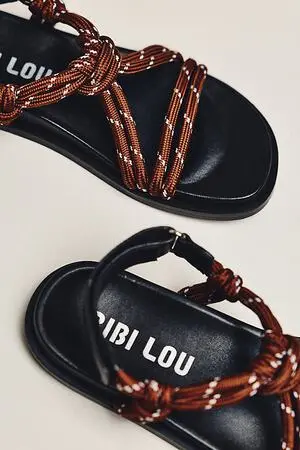 BIBI LOU Rope Slingback Sandals - Brown