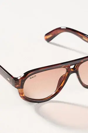 REALITY EYEWEAR Pilot Aviator Sunglasses - Bark Sunset