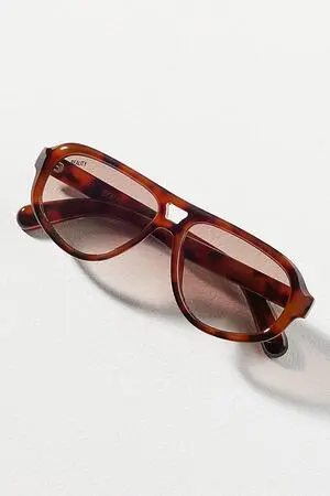REALITY EYEWEAR Pilot Aviator Sunglasses - Tortoise