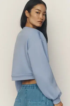 Maeve Crew-neck Sweatshirt With Notched Hem - Easter Egg