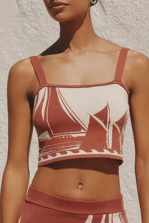 CELANDINE Knit Crop Top