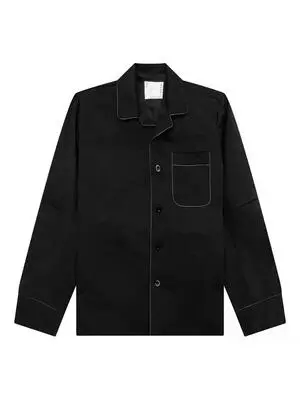 Sacai Contrasting-trim Shirt Jacket