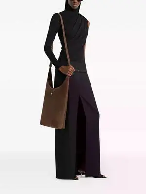 COURREGES Large Melt Suede Shoulder Bag - Brown