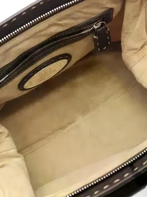 Fendi Selleria Leather Tote Bag - Brown