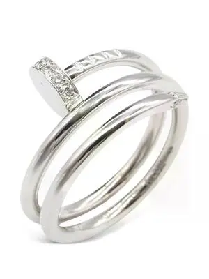Cartier 2010s Juste Un Clou Diamond Ring - Silver