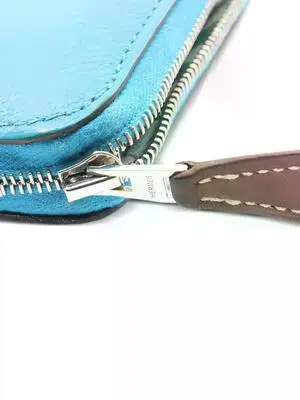Hermès 2023 Round Leather Wallet - Blue