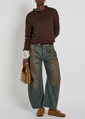 Free People Opal Cotton-blend Jumper - Brown