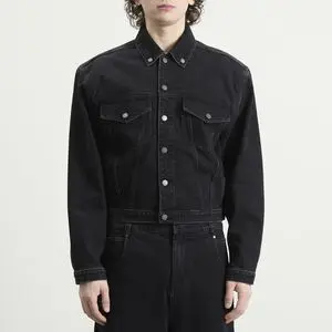 ENTIRE STUDIOS Shrunken Denim Jacket - Magnetite