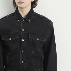 ENTIRE STUDIOS Shrunken Denim Jacket - Magnetite