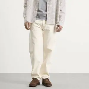 DRAKE'S Five Pocket Selvedge Jeans - Ecru