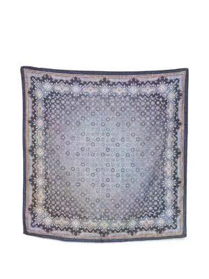 DELL'OGLIO Tokio Printed Scarf - Blue