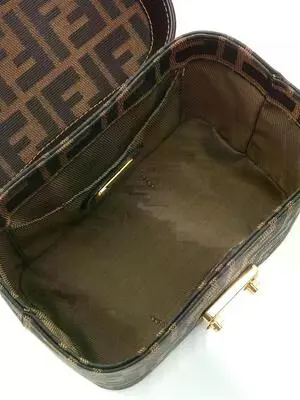 Fendi 2010s Zucca Two-way Vanity Bag - Brown