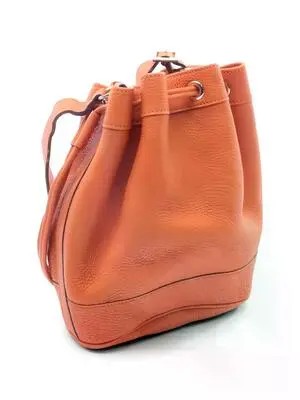 Hermès 2008 Pm Market Leather Bucket Bag - Orange