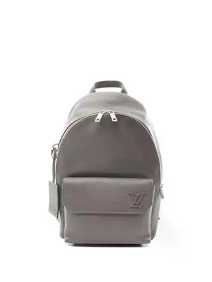 LOUIS VUITTON 2010s Takeoff Embossed-logo Backpack - Green