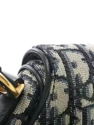 Dior Mini Saddle Oblique Jacquard Handbag - Blue
