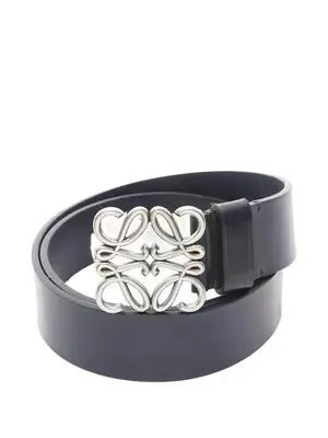 Loewe Anagram Leather Belt - Blue