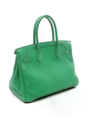 Hermès 2015 30 Birkin Gillies Leather Tote - Green