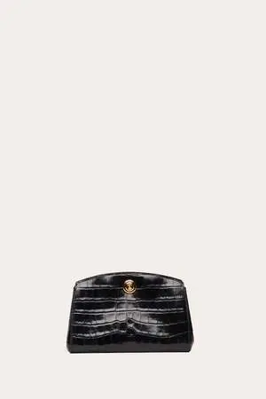 LIFFNER Pushlock Croc Clutch - Black