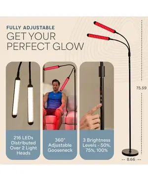 LIFEPRO Near Infrared & Red Light Therapy Lamp Â 216 Leds
