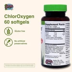TRACE MINERALS Chloroxygen Chlorophyll Concentrate: 60-count Bottle Of Softgels