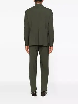 Tagliatore Buttoned Peak Lapel Suit - Green