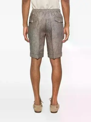 BARBA NAPOLI Drawstring Pleated Shorts - Neutrals