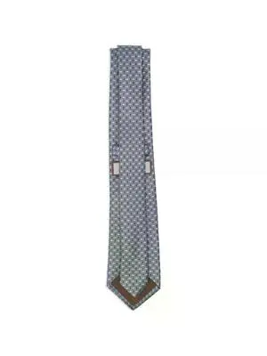 Canali Geometric-pattern Neck Tie