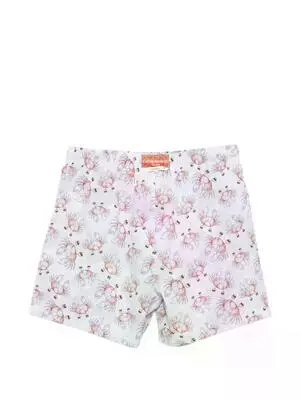 Emporio Armani Printed Swim Shorts - White