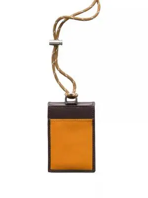 Prada Logo-detail Strap Card Holder - Orange