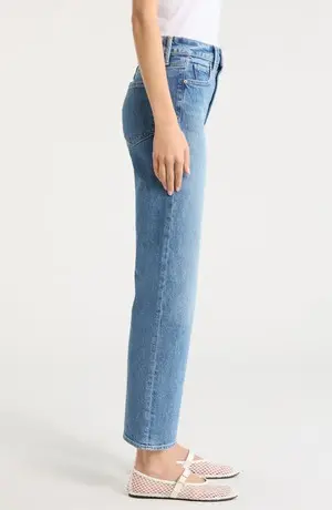 Paige Stevie High-rise Straight Leg Jeans