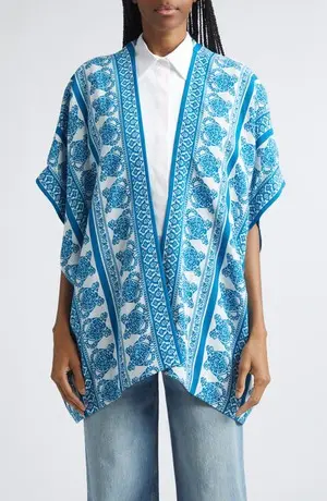 Etro Border Print Beach Cover-up - Print On White Base