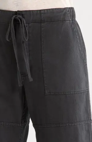 RE/DONE Drawstring Cotton Beach Pants - Washedblack