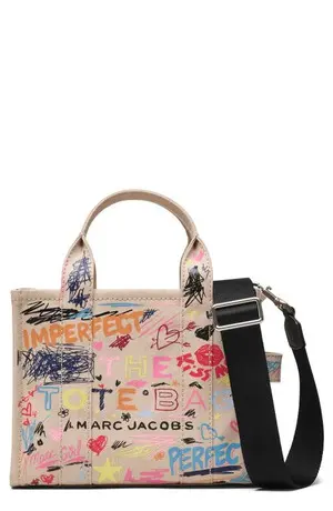 Marc Jacobs The Punk Scribble Small Canvas Tote Bag