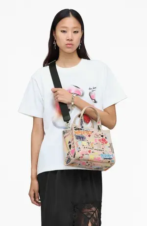 Marc Jacobs The Punk Scribble Small Canvas Tote Bag