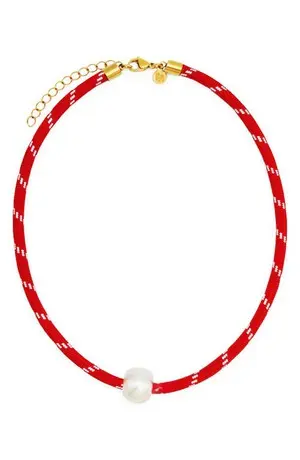 PETIT MOMENTS Faux Pearl Pendant Necklace