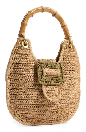 Pamela Munson The Avis Raffia Hobo Bag