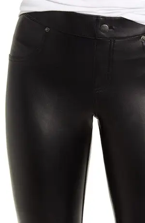 Hue Faux Leather Leggings - Black