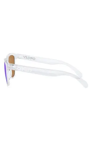 Oakley 55mm Polarized Rectangular Sunglasses - Clear