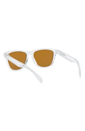 Oakley 55mm Polarized Rectangular Sunglasses - Clear