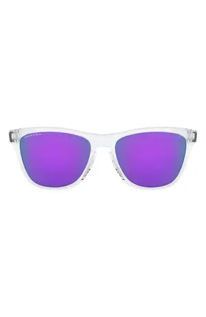 Oakley 55mm Polarized Rectangular Sunglasses Clear