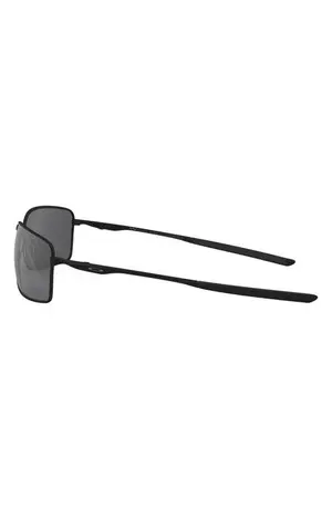 Oakley 60mm Polarized Rectangle Sunglasses - Matte Black